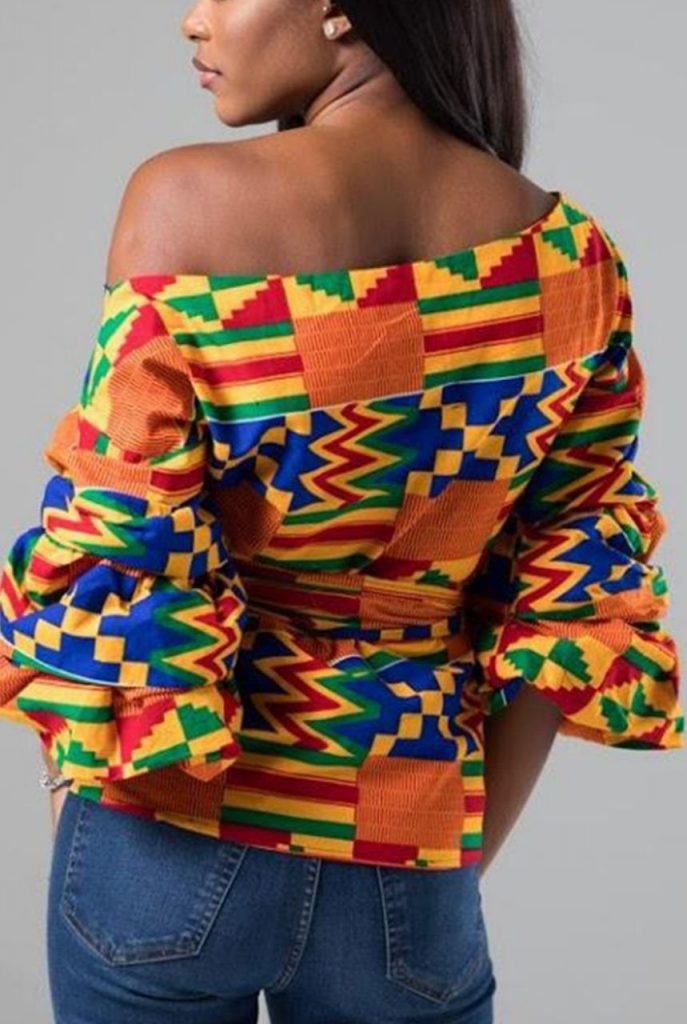 African Prints Tops | Wrap Tie Crop Top | ANNA | Attir